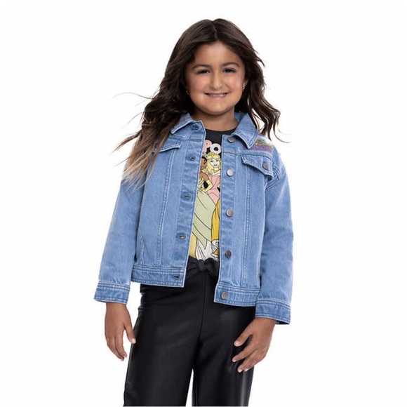 Disney | Jackets & Coats | Princess Character Kids Denim Jacket And ...